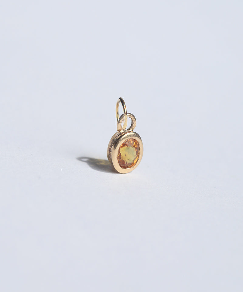 Mini Oval Amber Sapphire Pendant