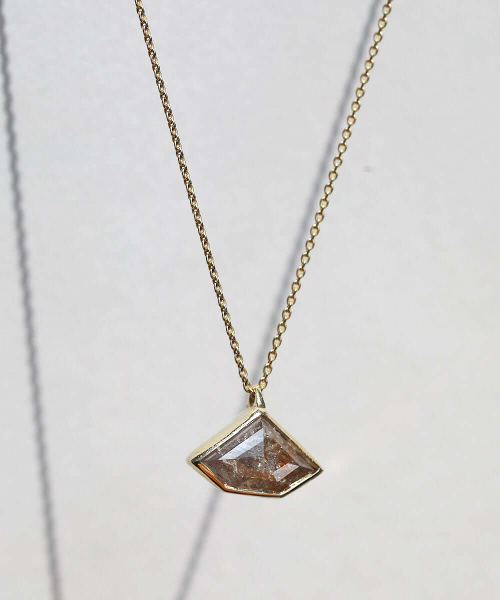Shield Cut Diamond Necklace